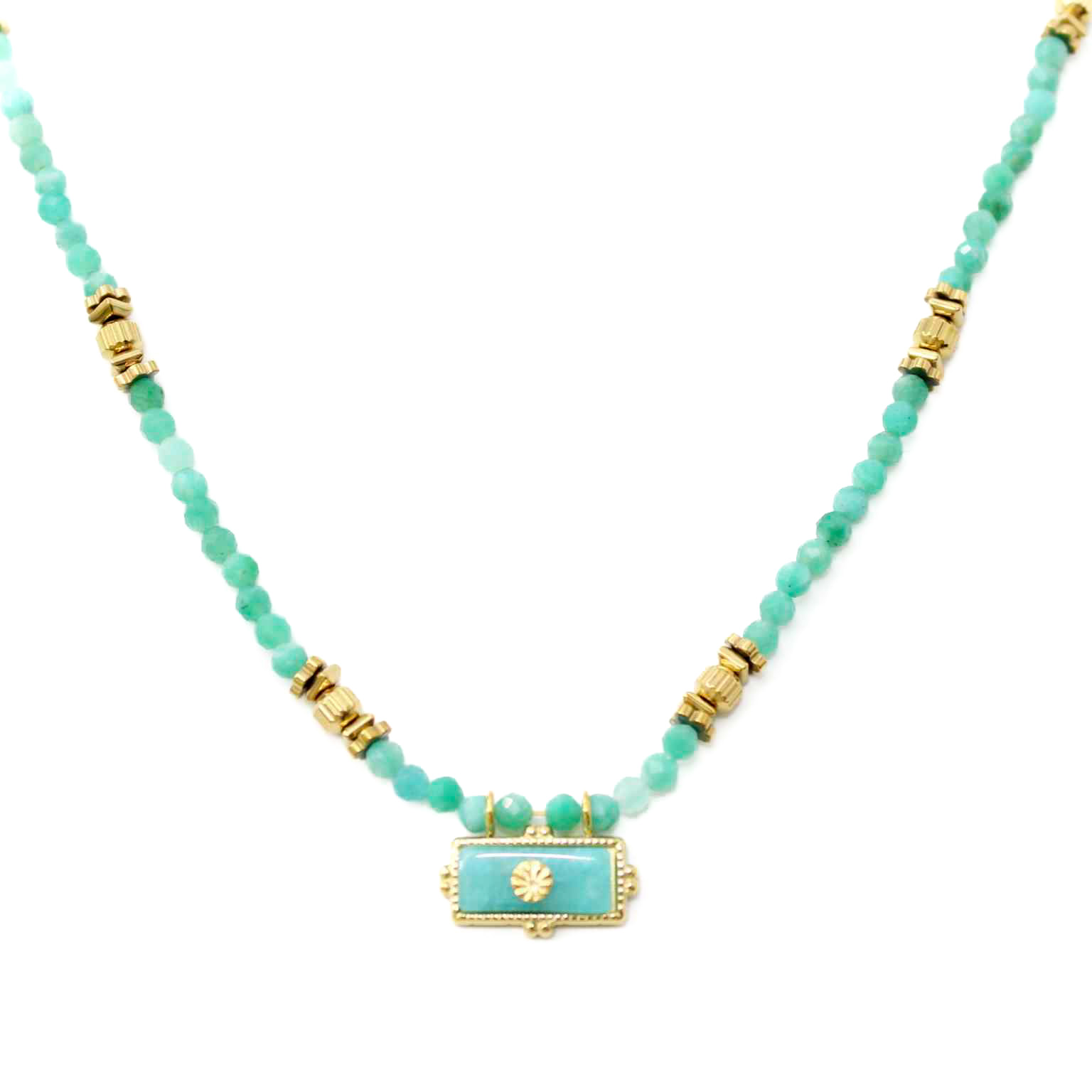 Alfred, collier pierre pendentif ethnique - Les Bijoux de Cécile - Collier