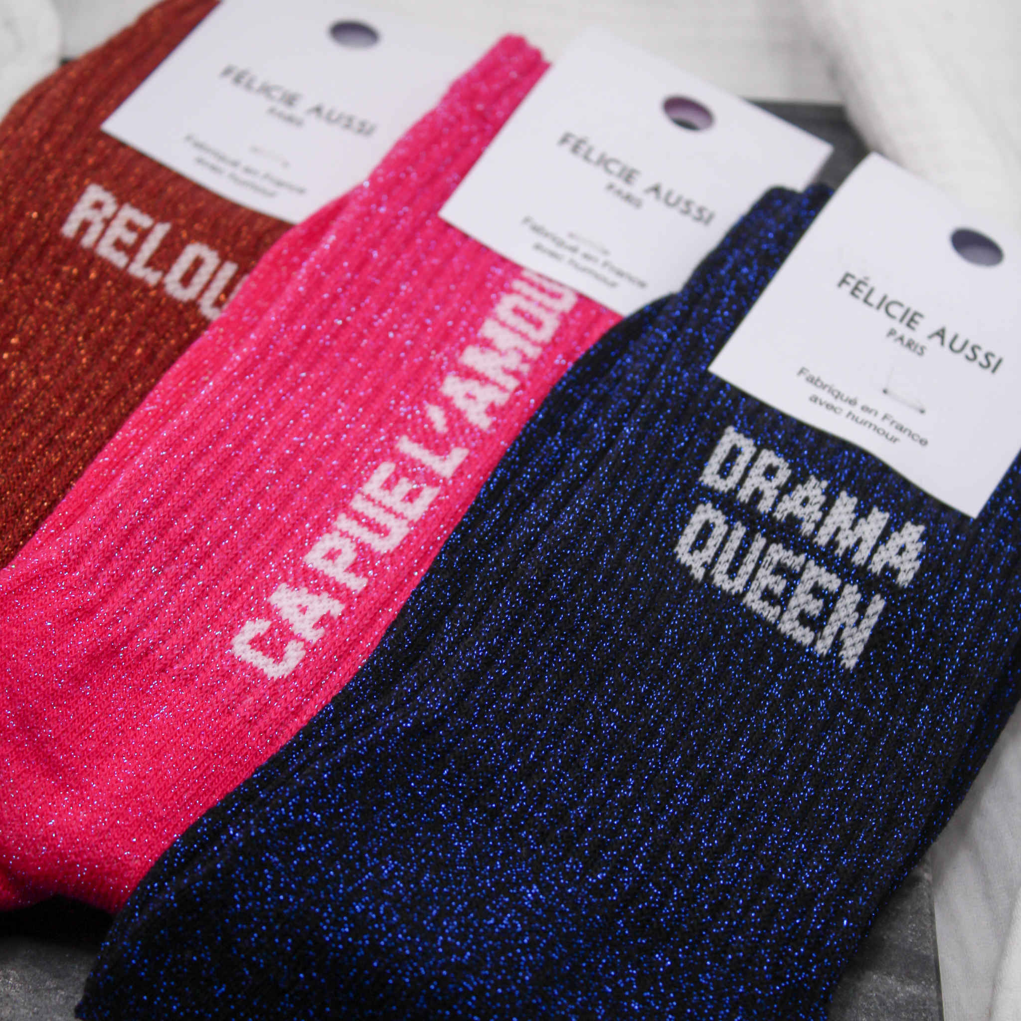 Chaussettes à paillettes - Les Bijoux de Cécile